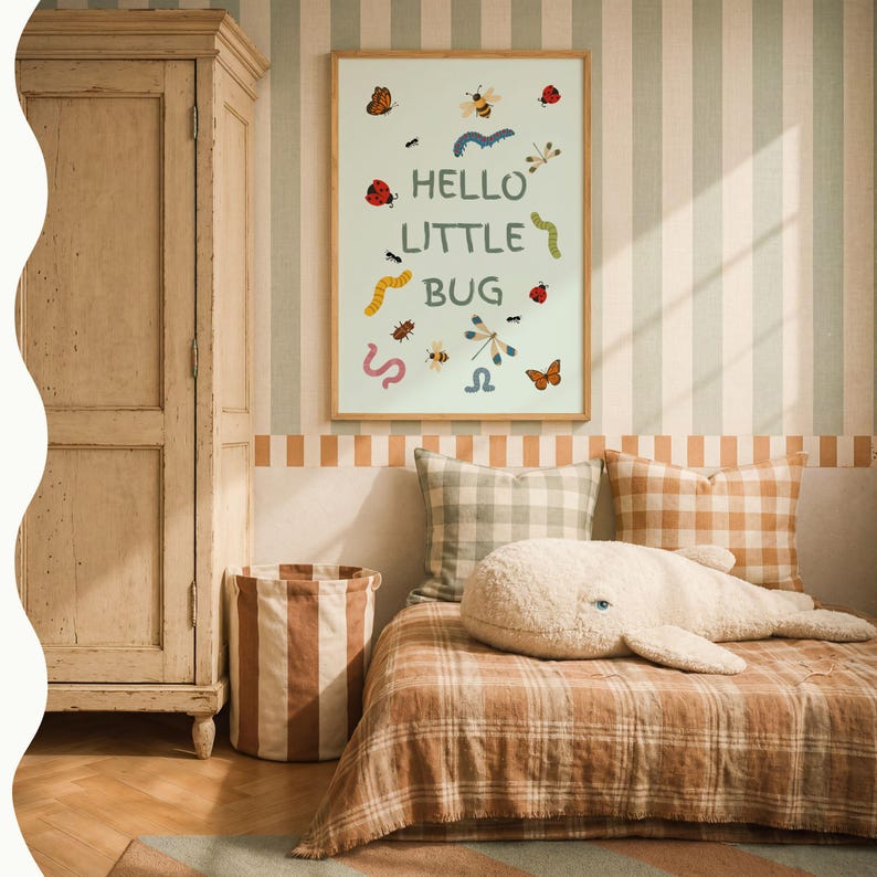 Realistic Nursery Mockup, Vertical Frame, Neutral Kids Room, Poster ...