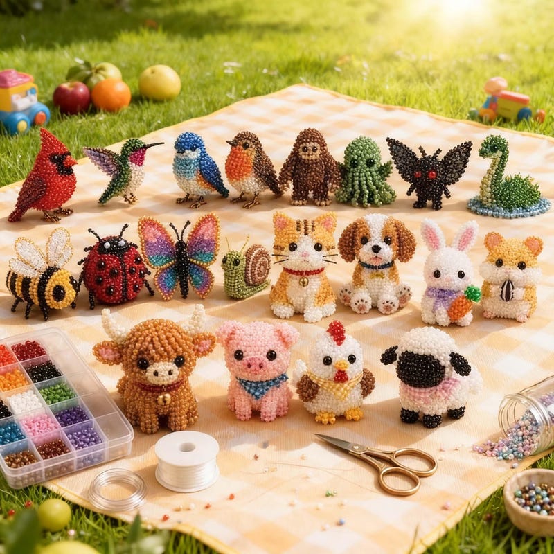 Miniature Beading Animals - Etsy