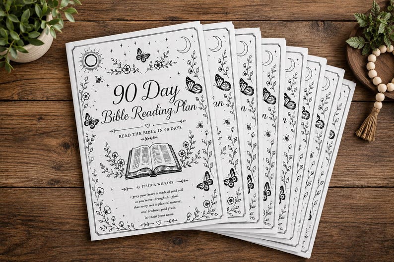 90-day Bible Reading Plan Printable PDF | Scripture Tracker & Bible ...
