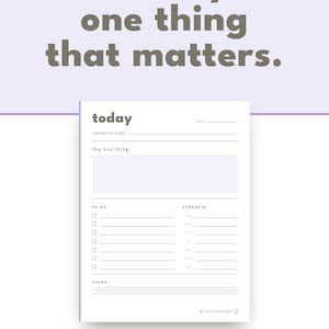 Daily Planner - Printable | Easy to Use, No Stress, Minimal, Organized ...