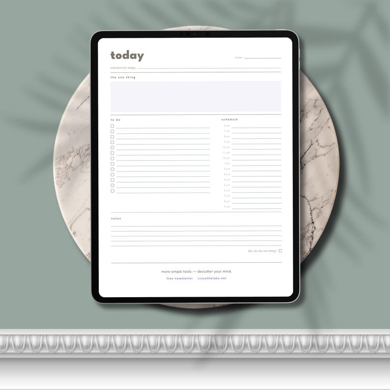 Daily Planner - Printable | Easy to Use, No Stress, Minimal, Organized ...