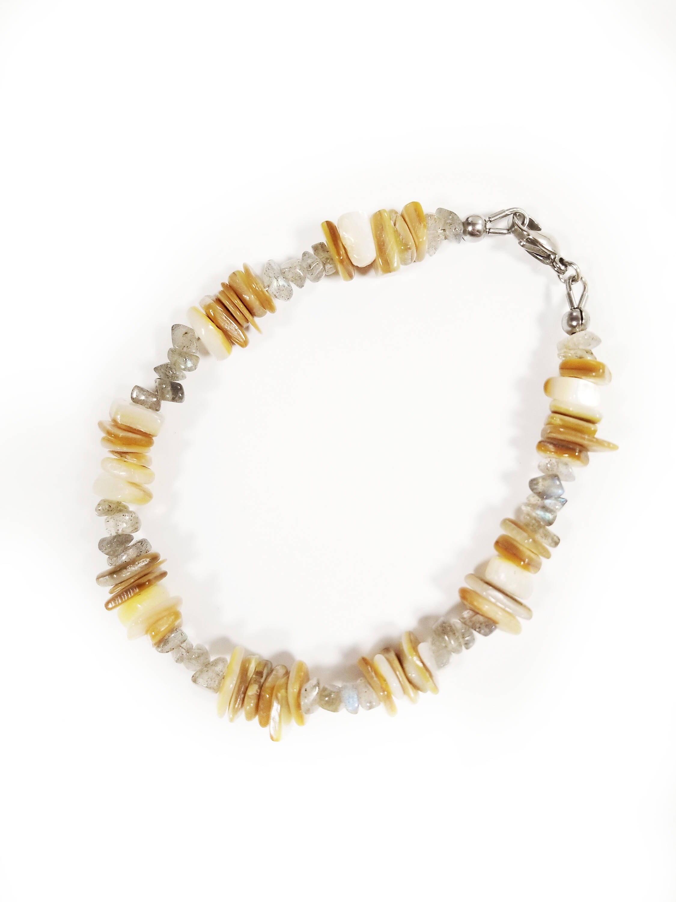 Men's Beaded Bracelet Beige Shell Bracelet for Men Sun - Etsy