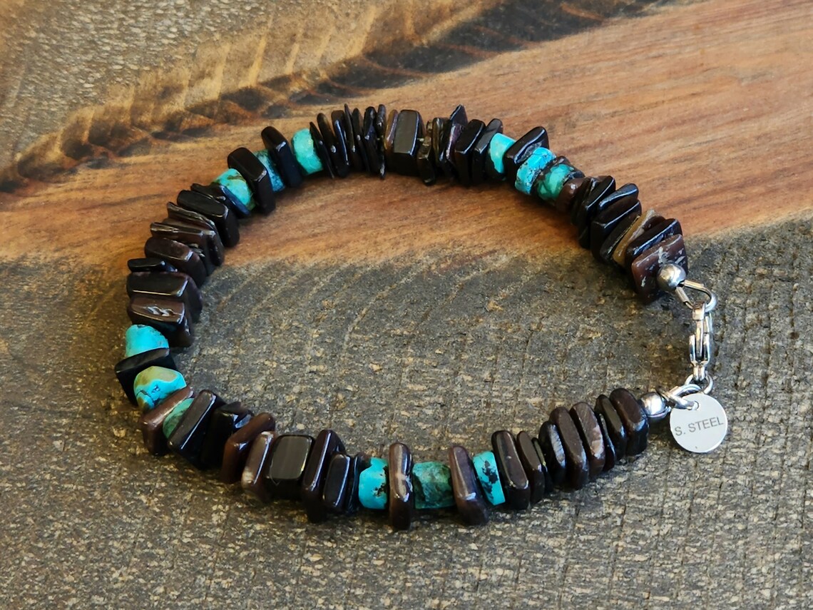 Mens Bracelet Shell Bracelet Mens Beaded Bracelet Mens - Etsy