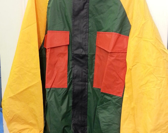 Pappagallo Vinyl Raincoat, Primary Colors, Vintage - Etsy