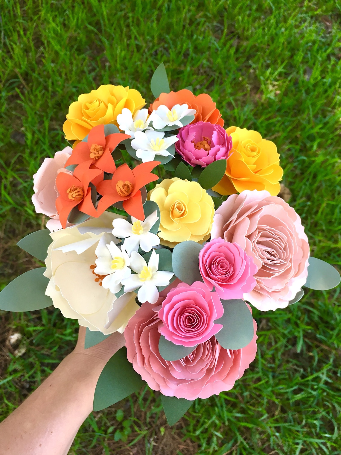 Paper Flower Bouquet Wedding Bouquet Recreation First - Etsy