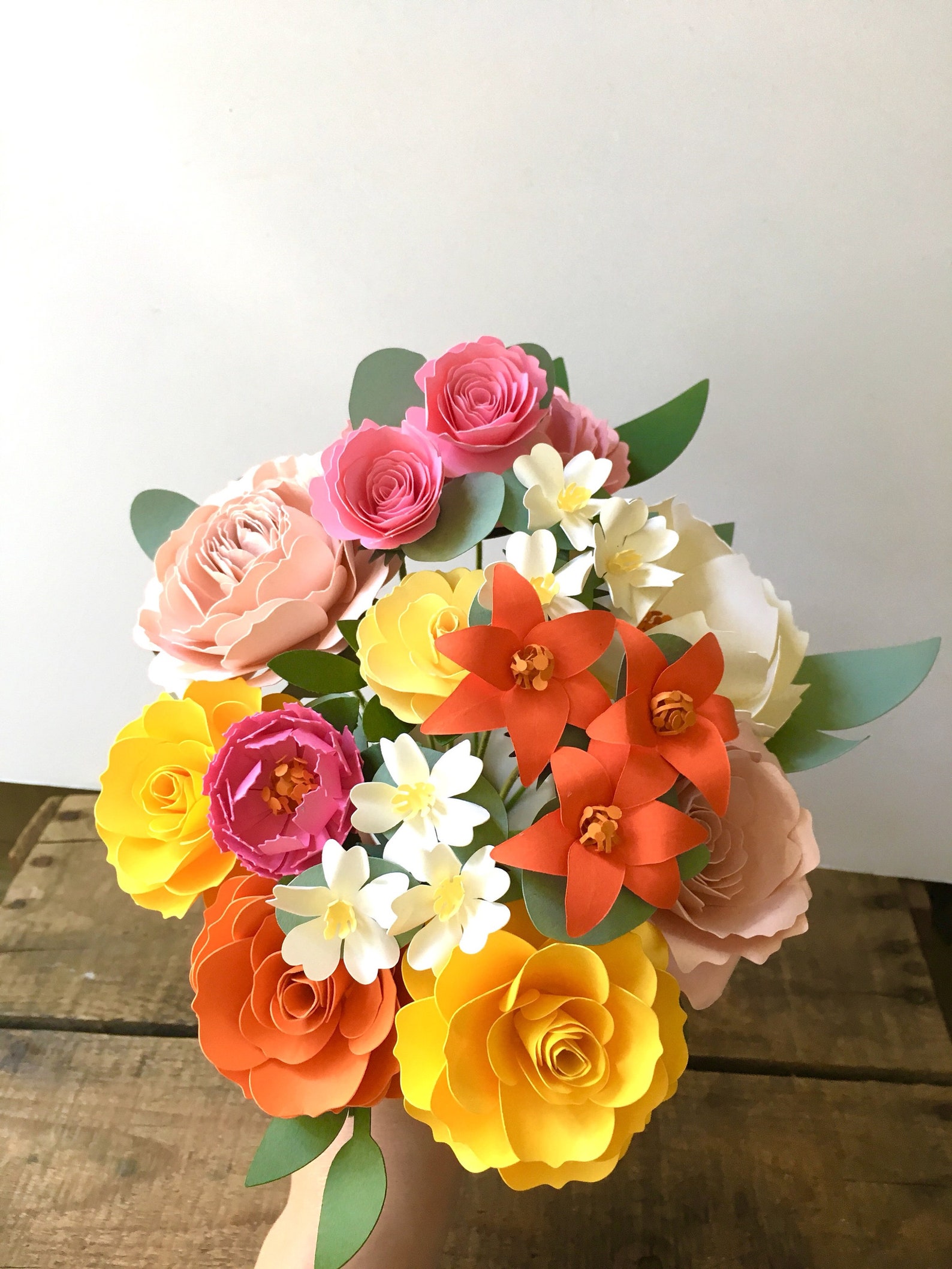Paper Flower Bouquet Wedding Bouquet Recreation First - Etsy