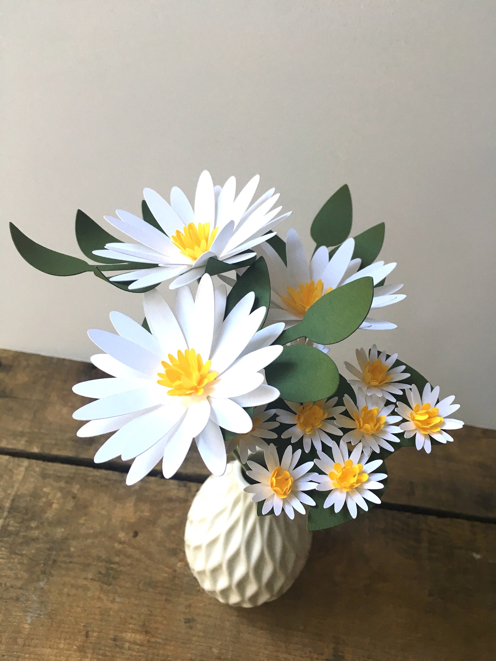 White Paper Wild Daisies Paper Anniversary Paper Flowers - Etsy