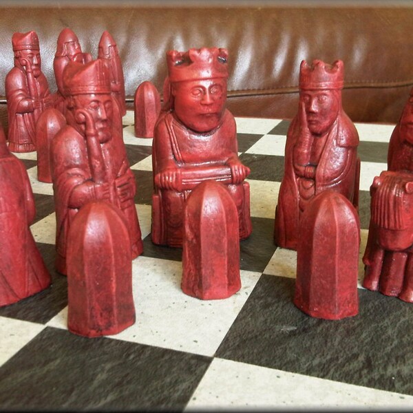 Antique Chess Set - Etsy