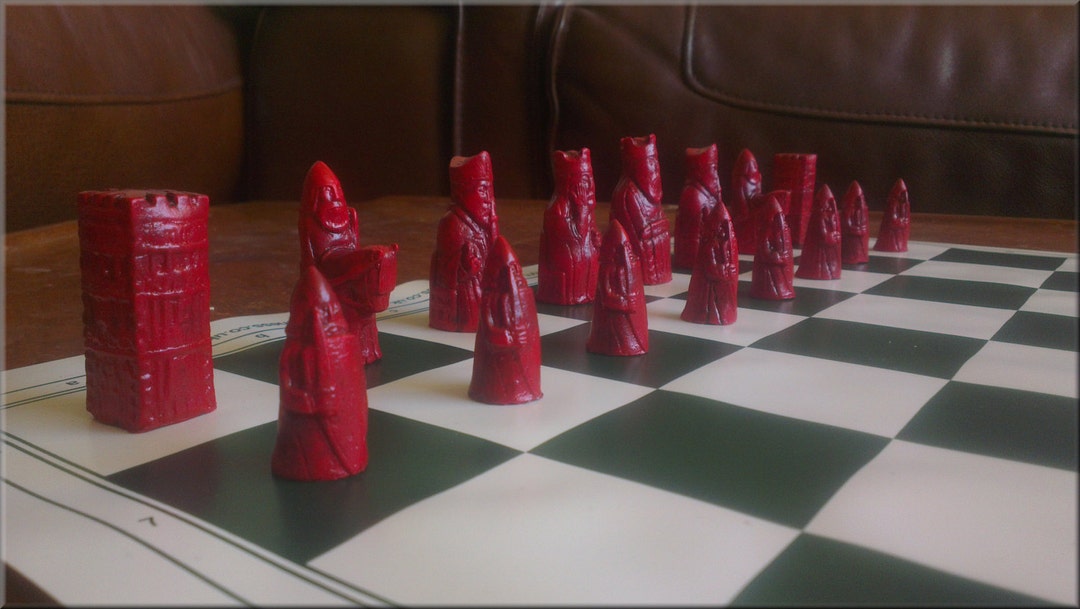 Miniature Isle of Lewis Chess Set With Two Extra Queens. - Etsy Australia