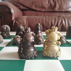 Adorable Sheep Chess Set in Walnut and Sandstone With Two - Etsy Australia