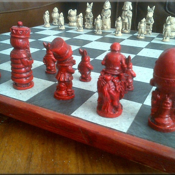 Alice in Wonderland Chess Set - Etsy