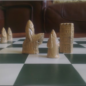 Miniature Isle of Lewis Chess Set With Two Extra Queens. - Etsy Australia