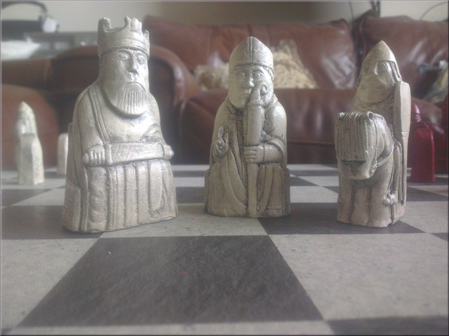 Isle of Lewis Chess Set With Unusual Shield Biting Berserker - Etsy UK