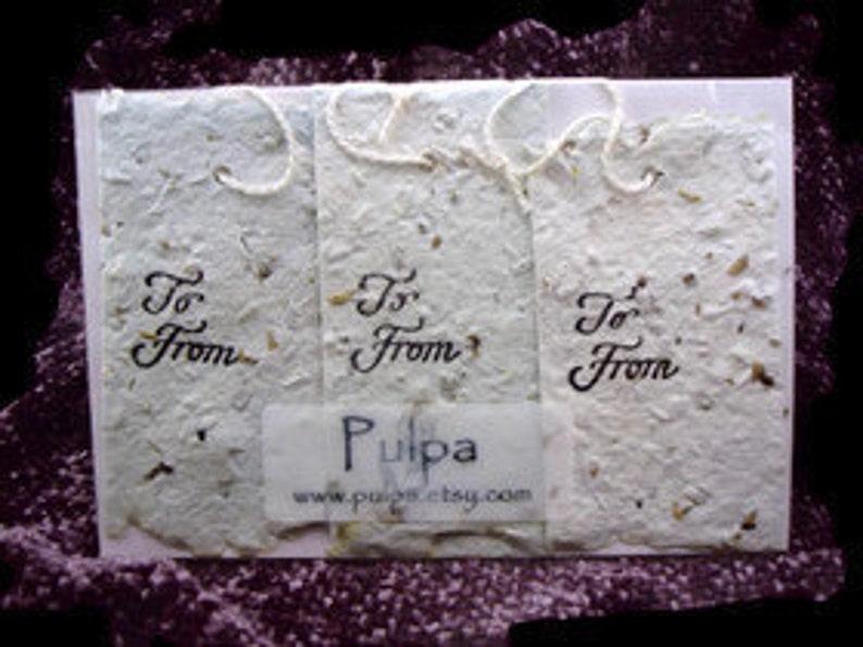 Seed Paper Gift Tags - Etsy