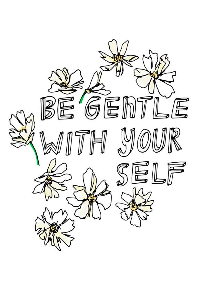 Be Gentle Card, Floral Card, Bestie Card, Self Care Card, Girlfriend ...