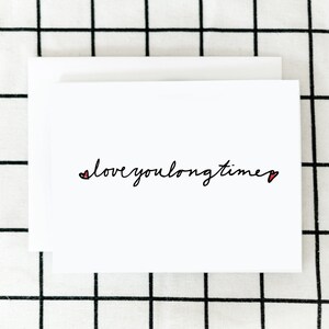 Love Long Time Card, Love Card, Valentine's Card, Greeting Card ...