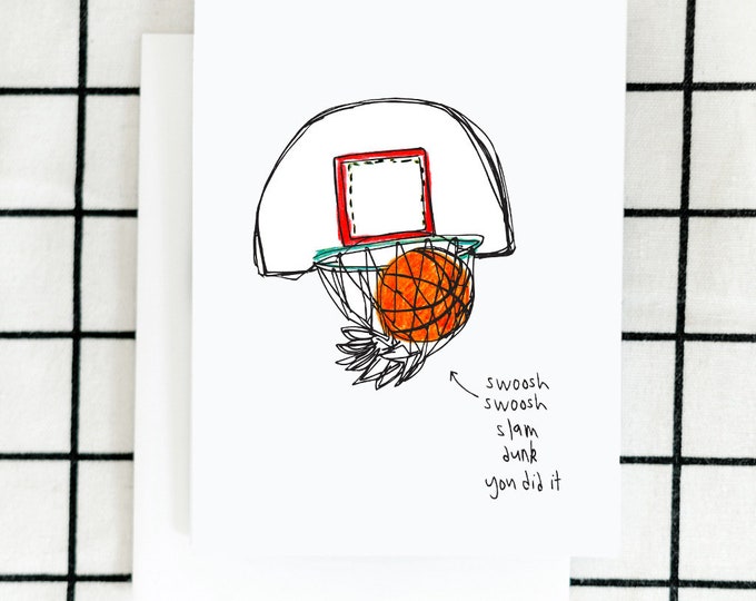 You Did It Card Slam Dunk Card Basketball Card - Etsy