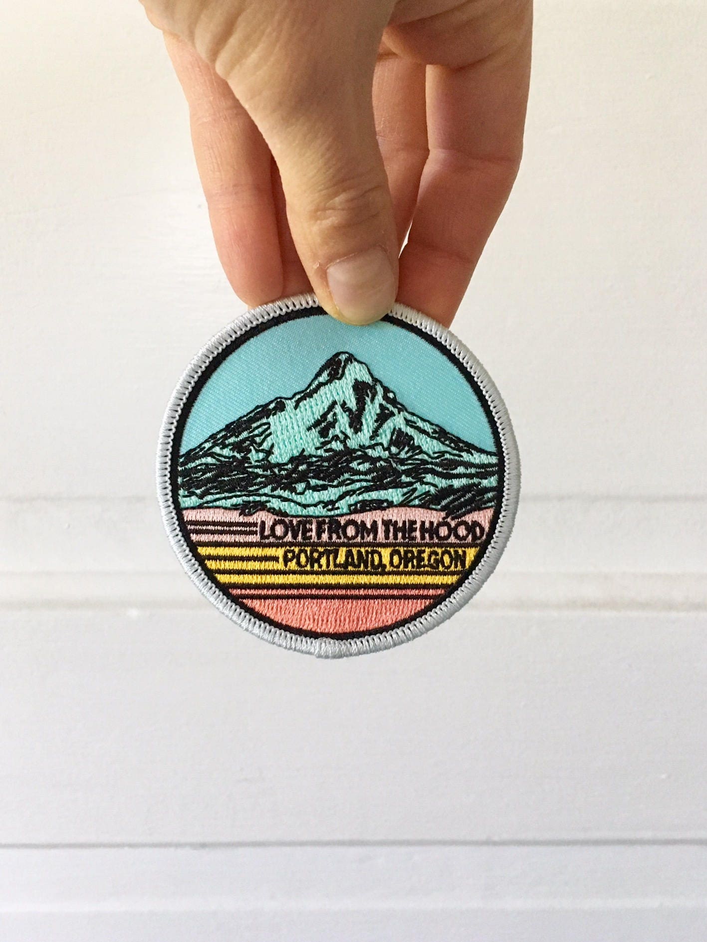 Mt Hood Patch, Love From the Hood, Embroidered Patch - Etsy