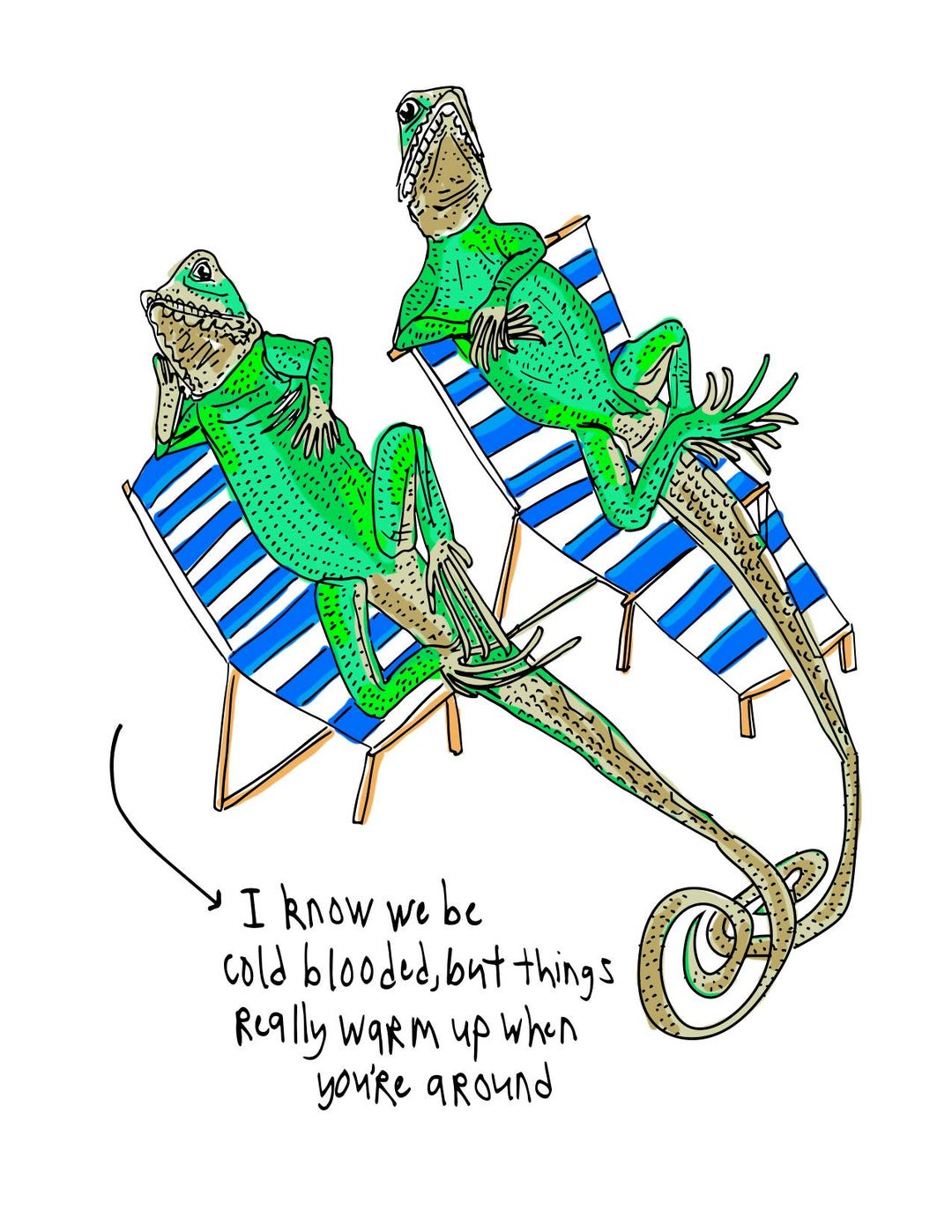 Warm Up, Lizards Card, Happy Valentines Day Card, Valentine's Card ...