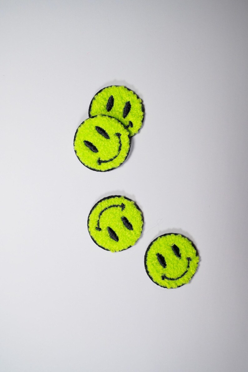 Smiley Face Patch, Chenille Patch, Embroidered Patch - Etsy