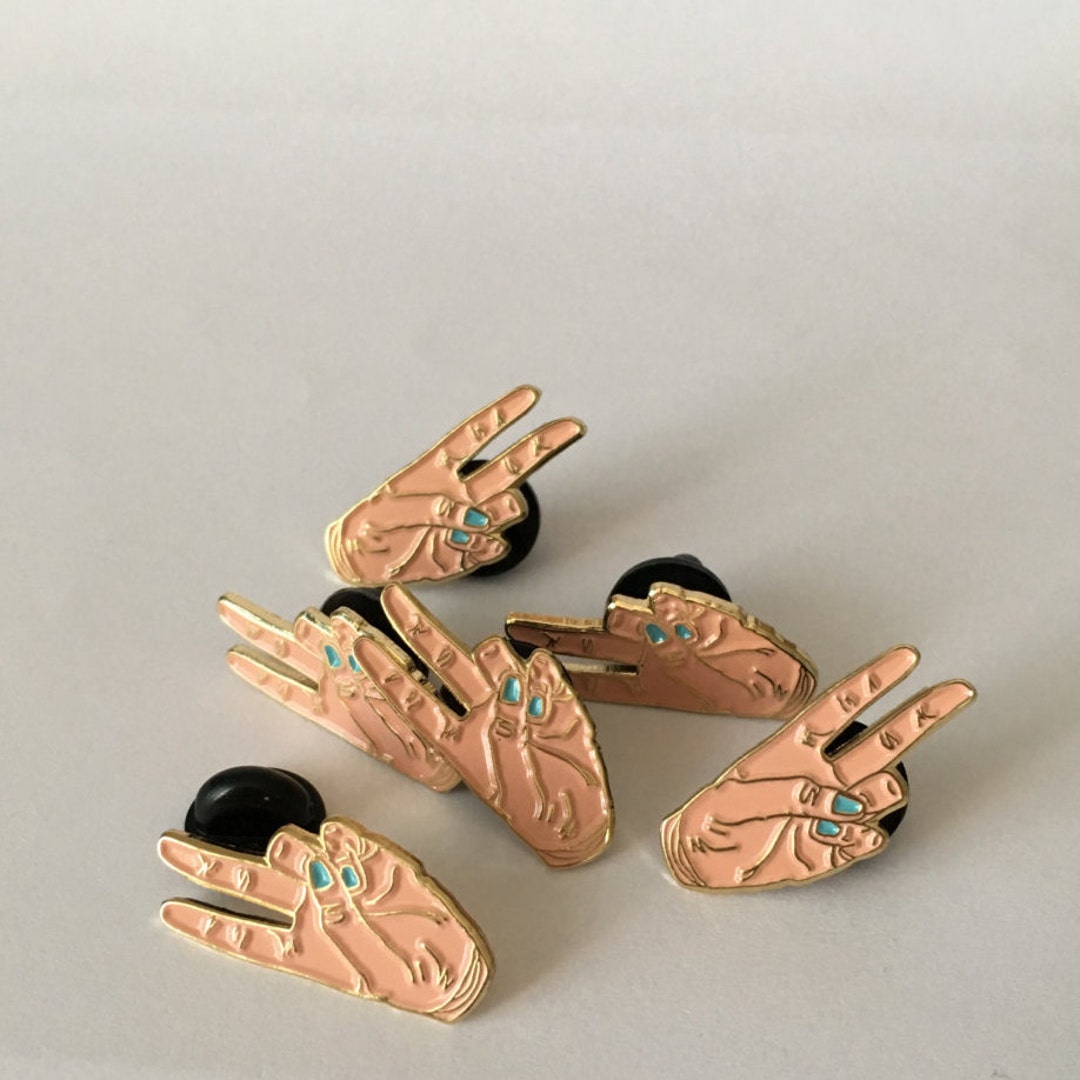Peace Sign Enamel Pin - Etsy