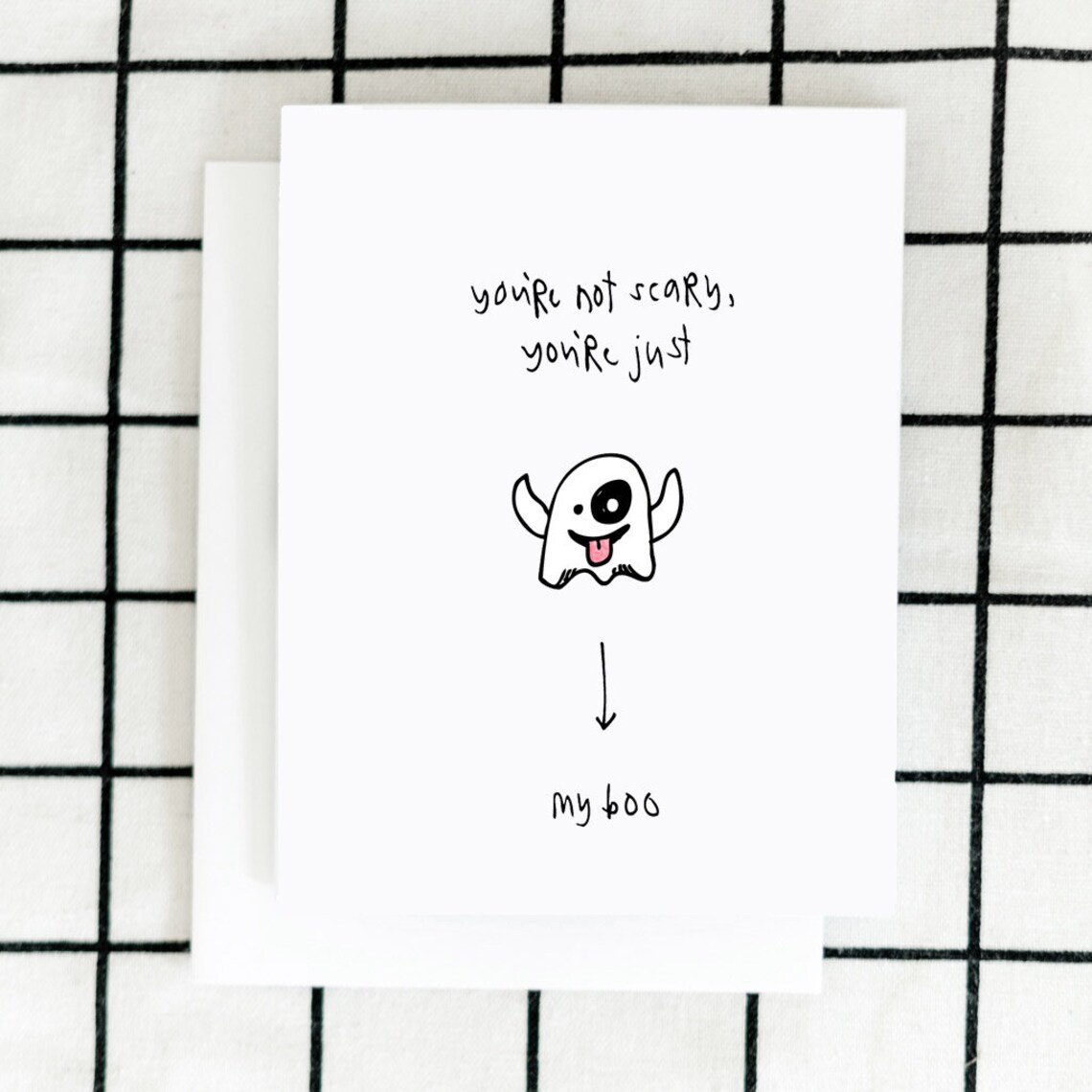 Not Scary Card, Greeting Card, Illustrated Card, Blank Note Card - Etsy
