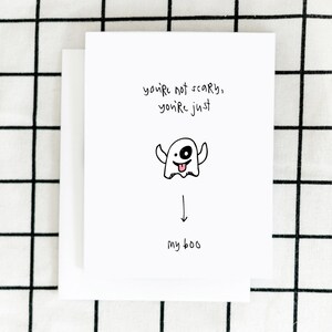 Not Scary Card, Greeting Card, Illustrated Card, Blank Note Card - Etsy