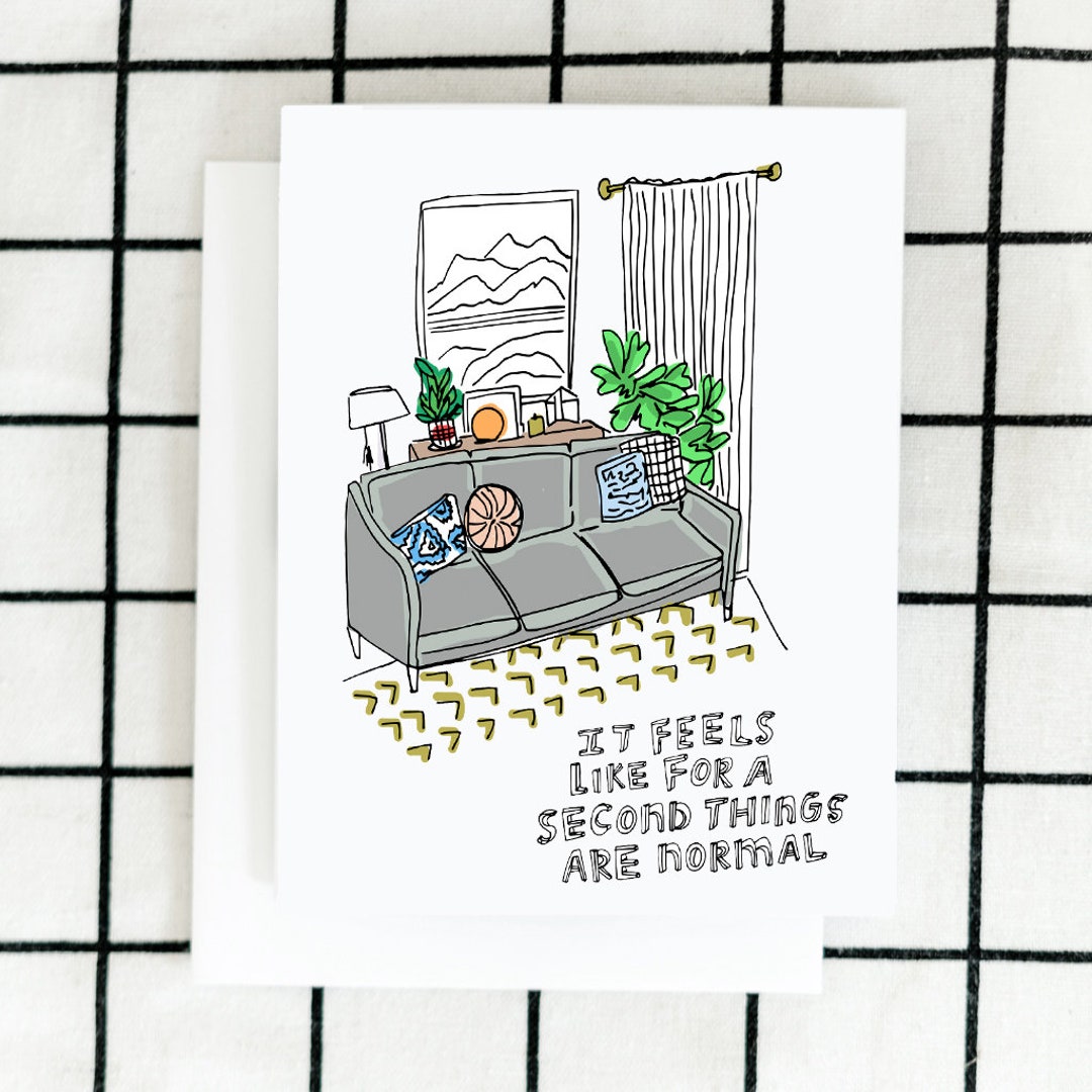 Lounging Couch Card, Living Room Card, Relax Card, Bestie Card ...