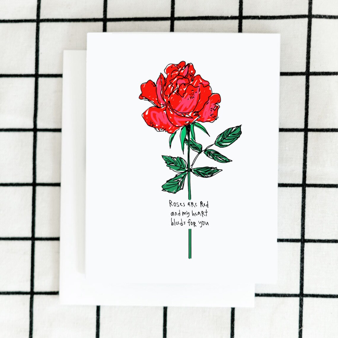 Rose Valentine Card, Love Card, Valentine's Card, Girlfriend Card ...