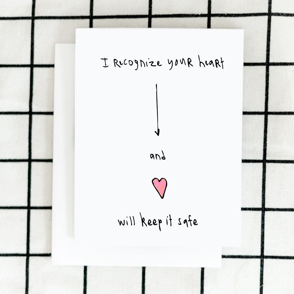 Recognize Your Heart Card, Heart Card, Greeting Card, Illustrated Card ...