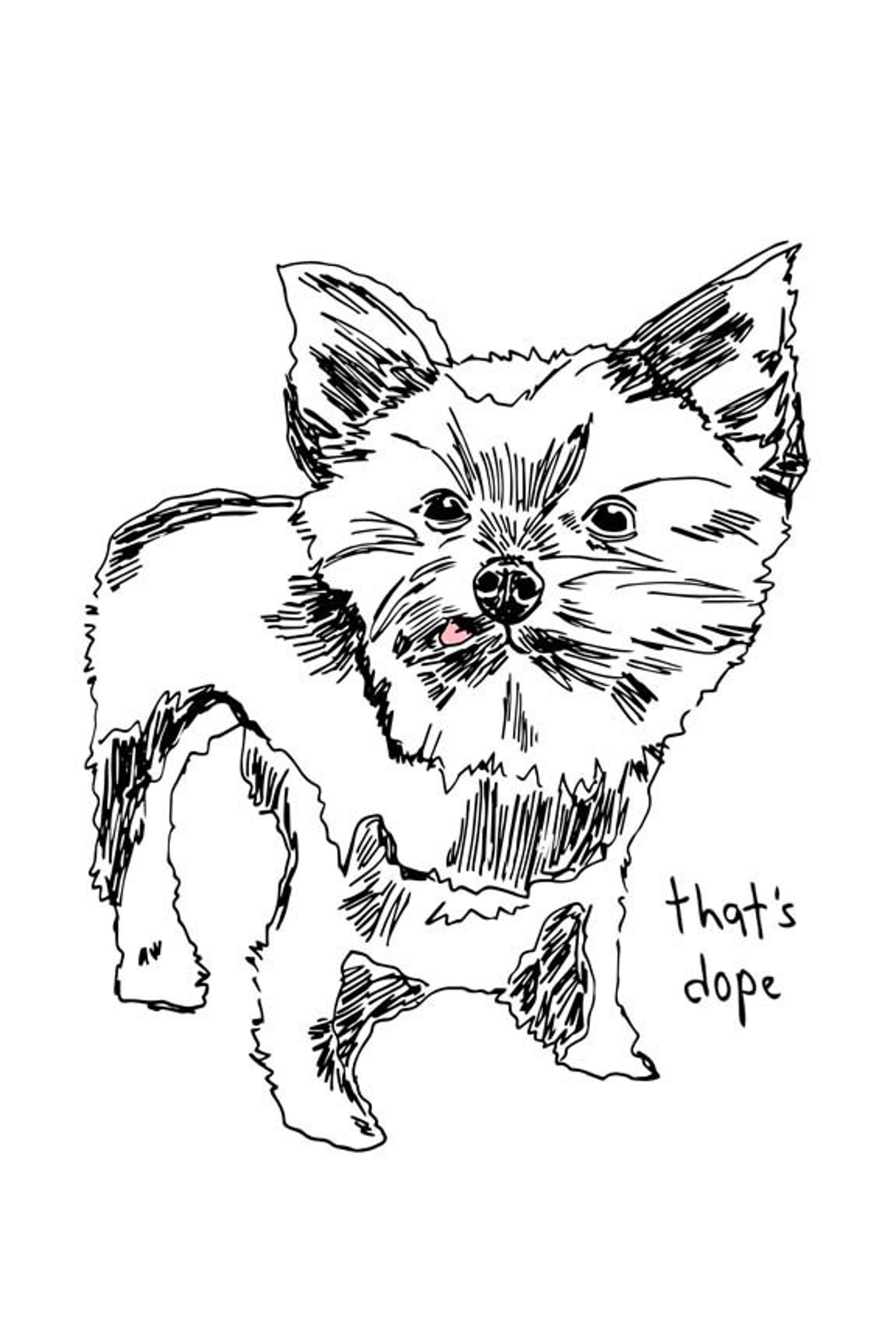 That's Dope Card Dog Card Greeting Card Illustrated - Etsy