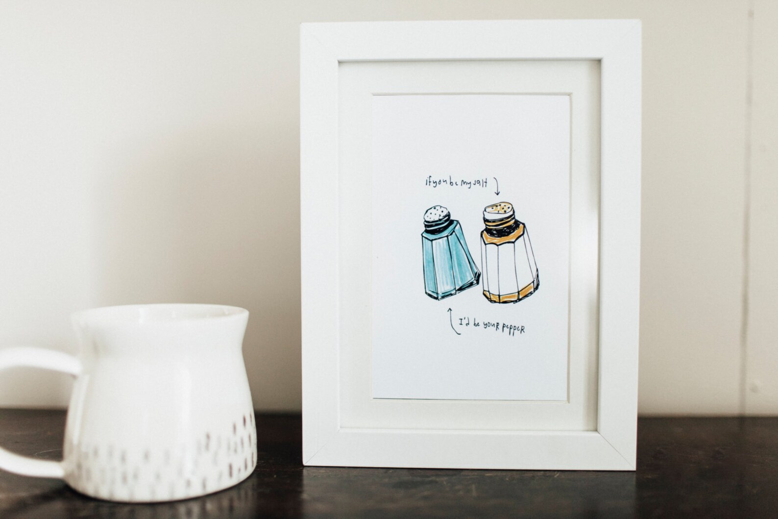 Salt and Pepper Card, Shakers Card, Greeting Card, Illustrated Card ...