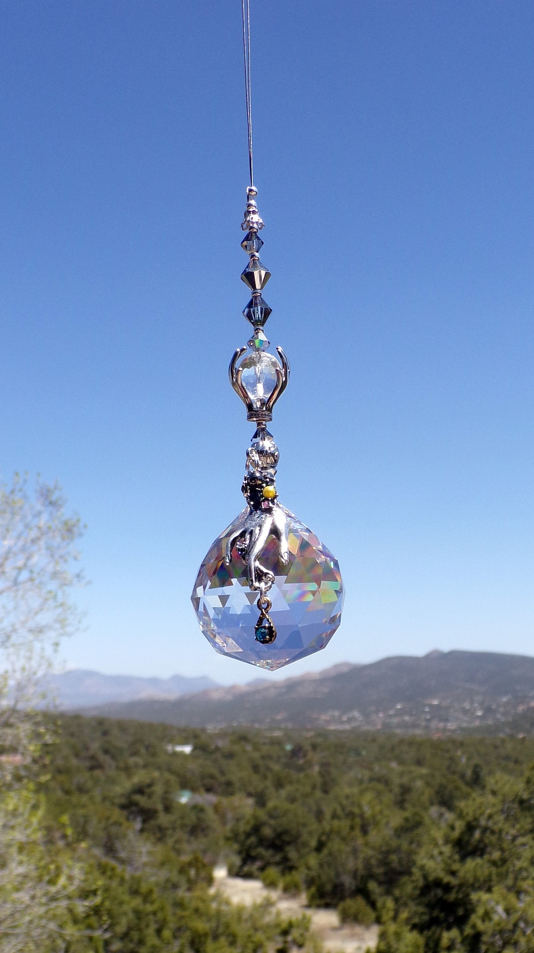 CRYSTAL BALL GYPSY Fortune Teller Suncatcher Palmistry Hands - Etsy