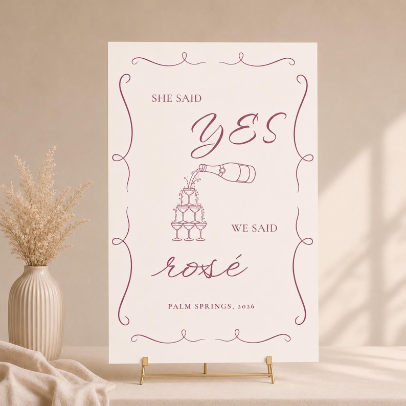 Bachelorette Welcome Sign Template, Bridal Shower Banner Sign, Editable ...