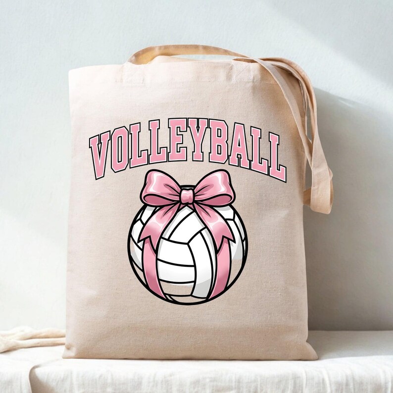 Pink Bow Volleyball PNG Graphic (digital Download) – Retro Team Artwork ...