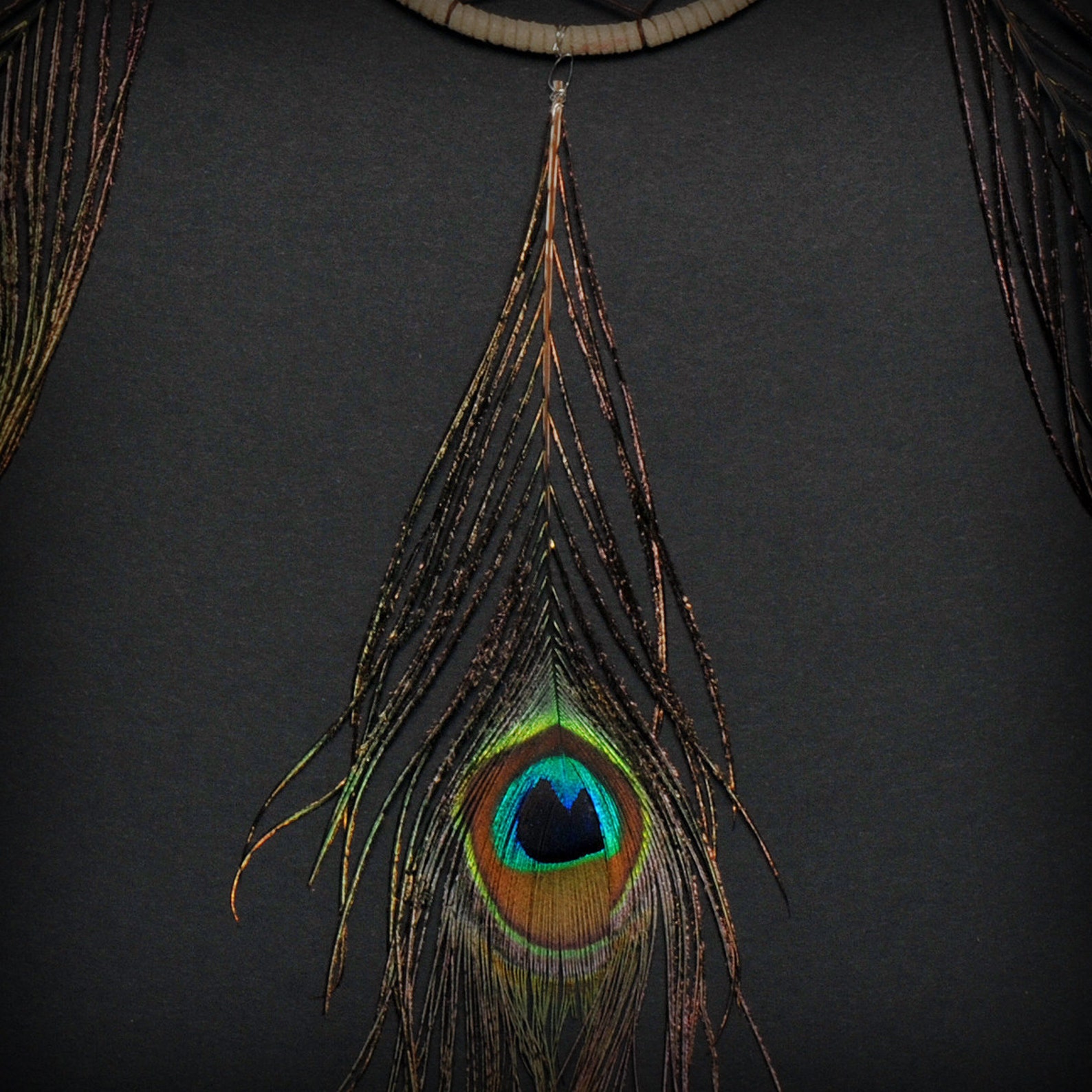 Tri Peacock Feather Turquoise Brown Small Dream Catcher - Etsy