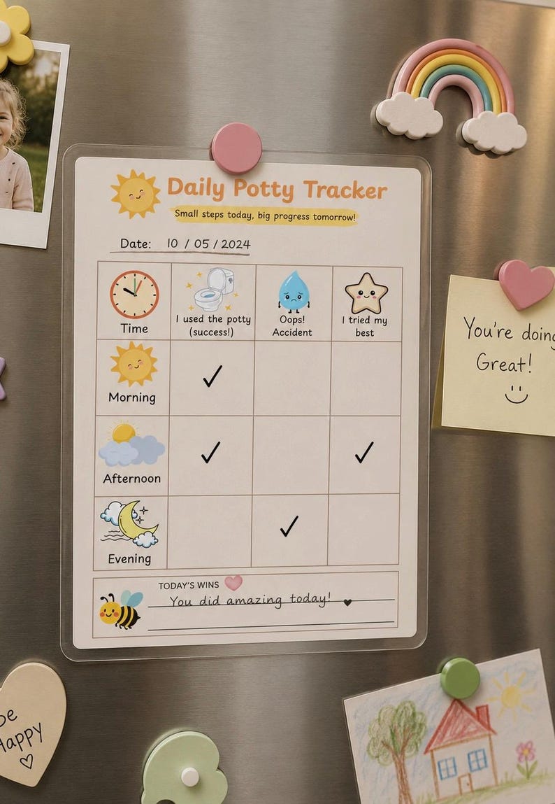 Daily Potty Training Tracker Chart | Toddler Toilet Training Reward PDF ...