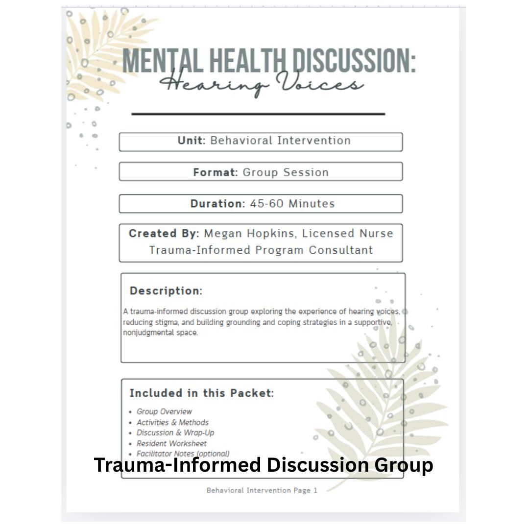 Mental Health Discussion – Hearing Voices Auditory Hallucinations ...