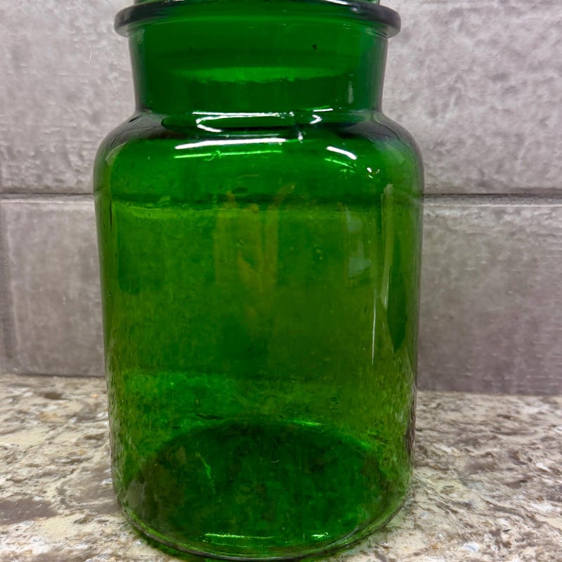 Green Bubble Apothecary Jar - Etsy