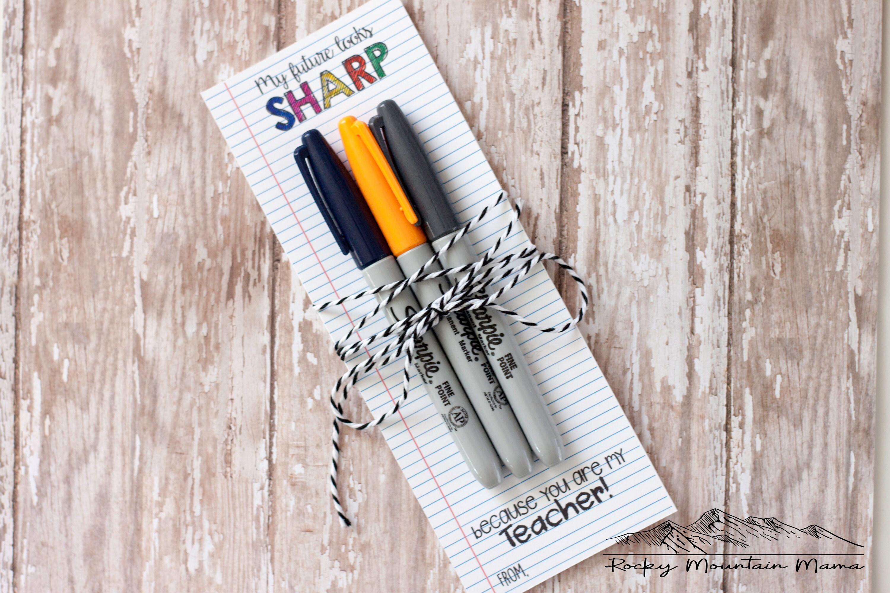 Sharpie Teacher Appreciation Card Thanks for Making Me so | Etsy