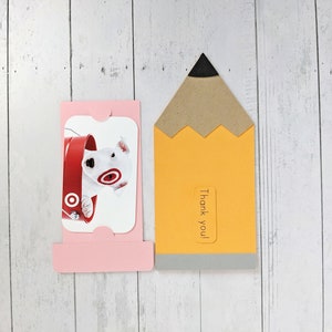Teacher Gift Card Holder, Pencil Gift Card Holder, Teacher Appreciation ...