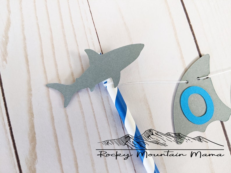 Shark Cake Topper Baby Shark Bunting - Etsy