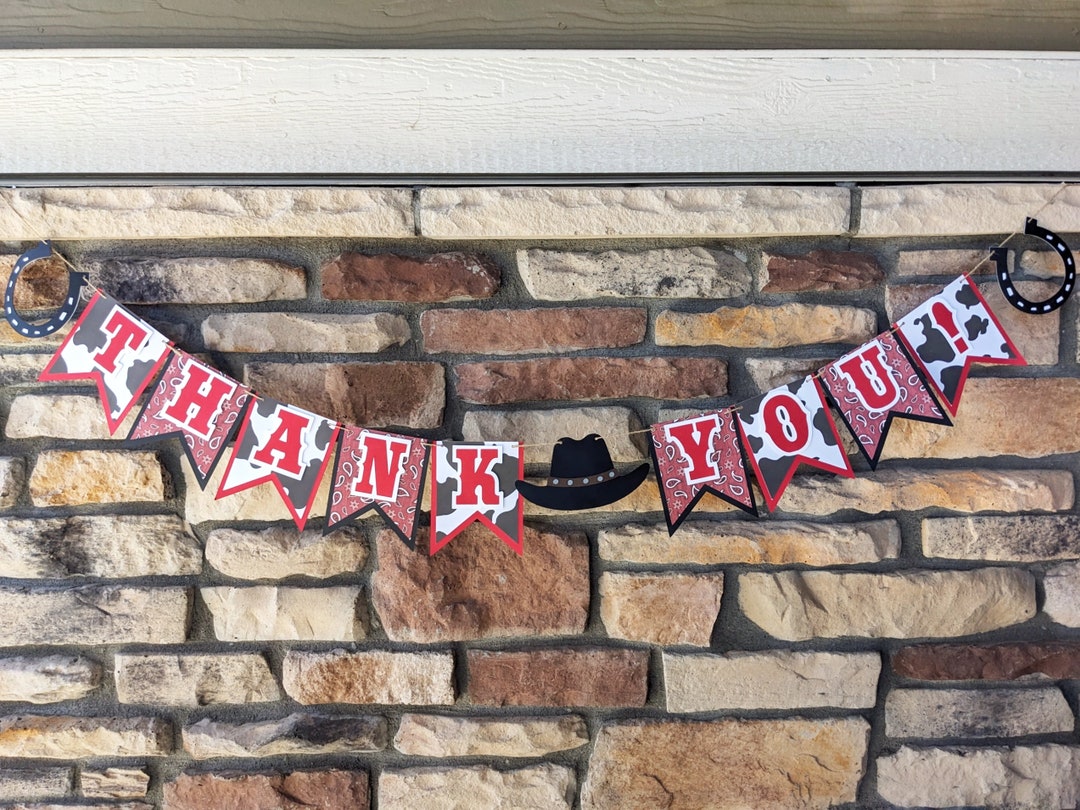 Cowboy Banner, Custom Western Party Banner - Etsy
