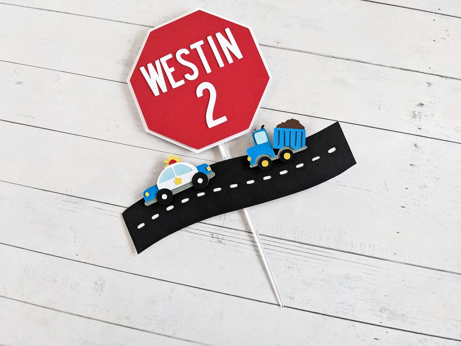 Stop Sign Cake Topper, Cars Cake Topper - Etsy