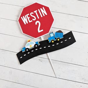 Stop Sign Cake Topper, Cars Cake Topper - Etsy