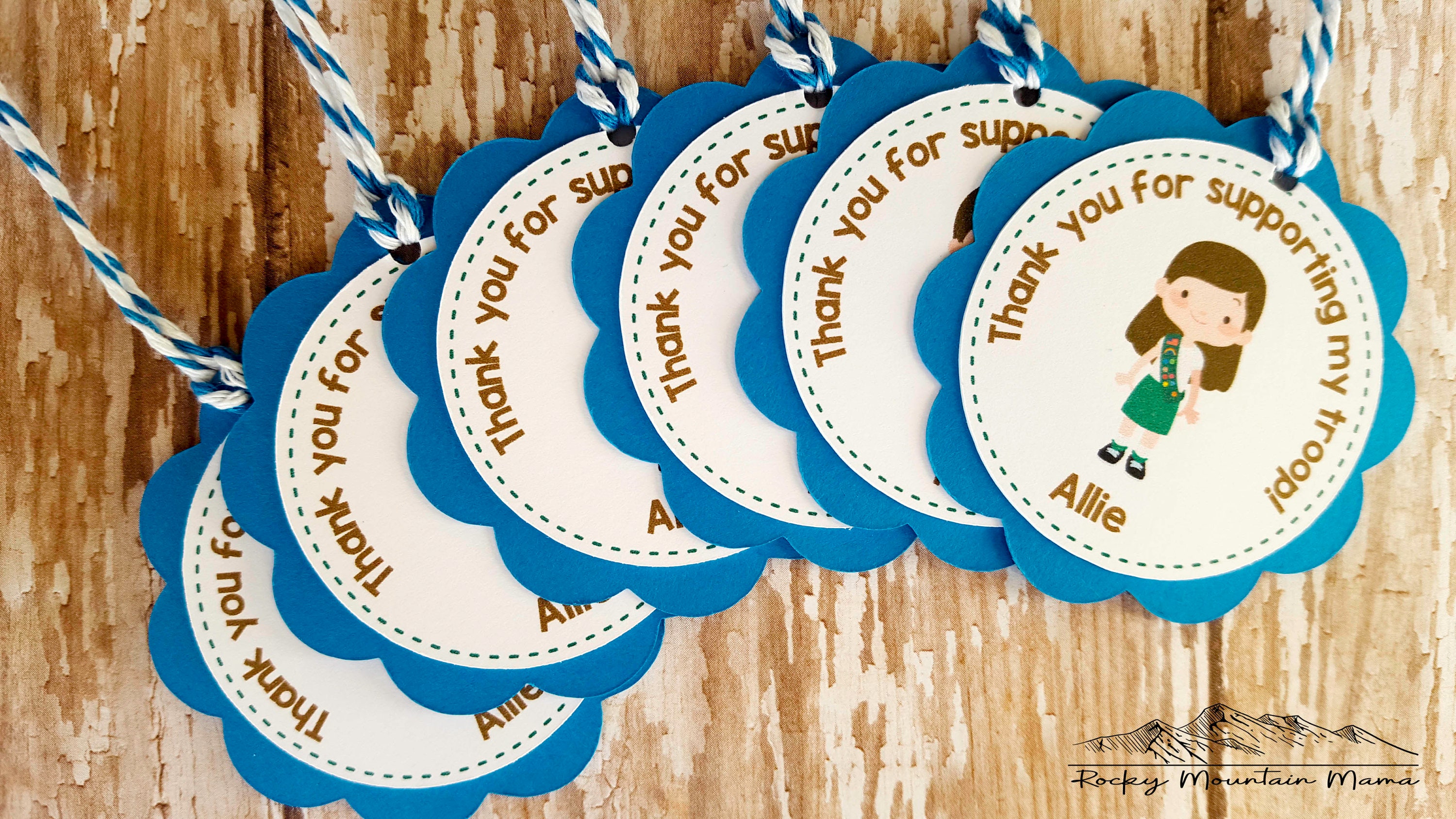 Girl Scout Thank You Tags Girl Scout Cookie Tags Girl Scout - Etsy