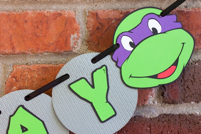 Teenage Mutant Ninja Turtle Banner TMNT Party Banner Ninja | Etsy