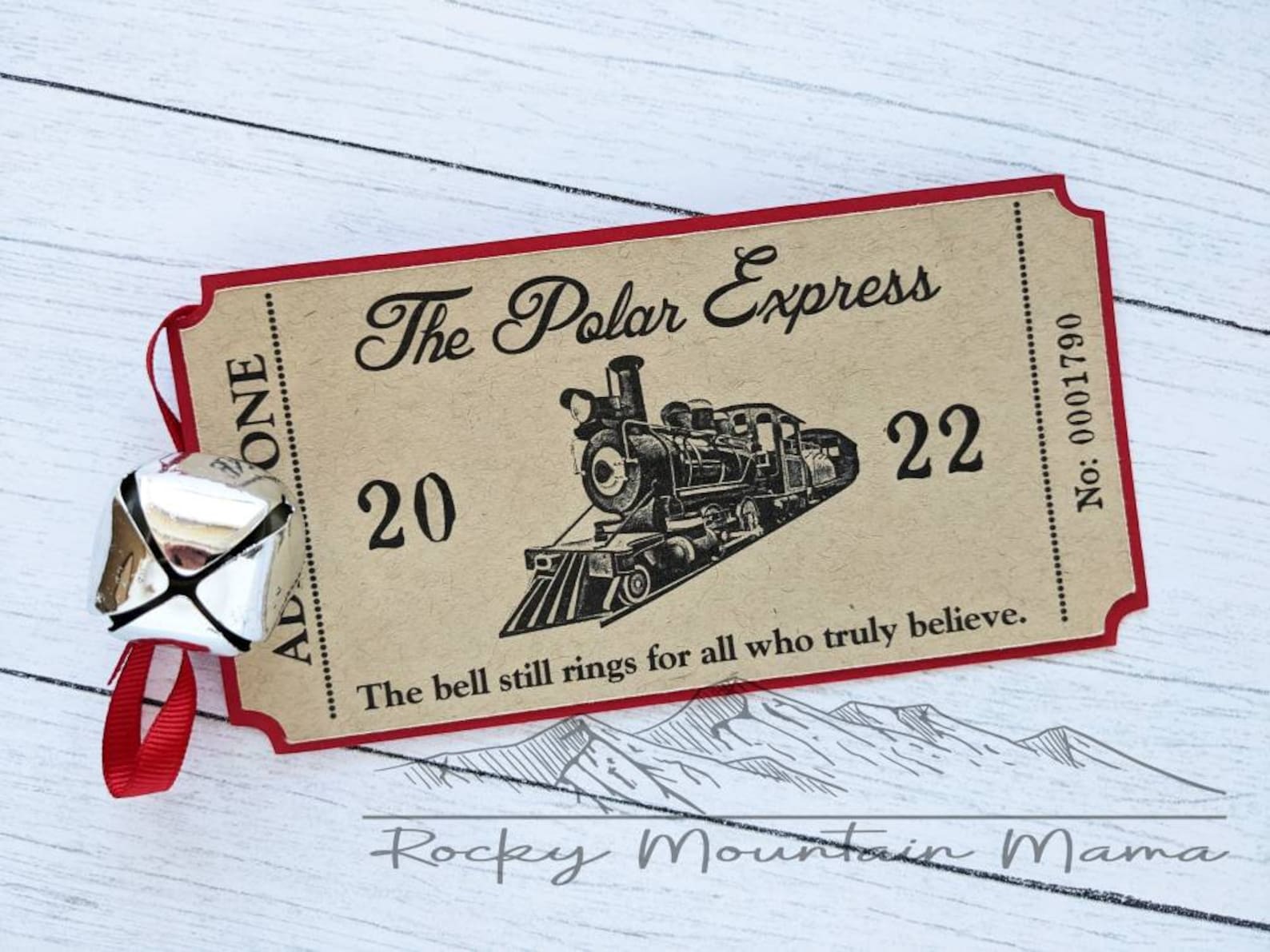 Polar Express Train Ticket 2022 Polar Express Bell and Ticket - Etsy