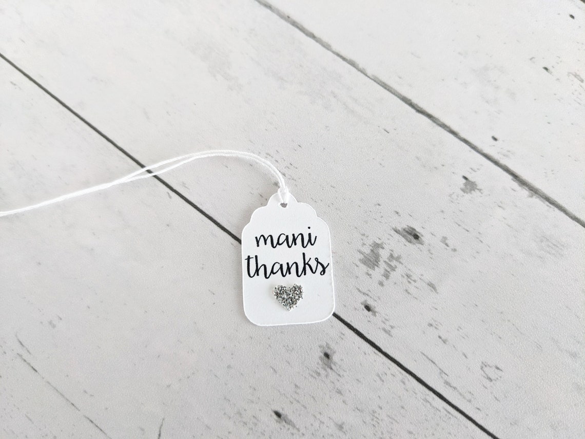 Mani Thanks Tags, Mani Thanks Bridal Shower Tags, Nail Polish Thank You ...
