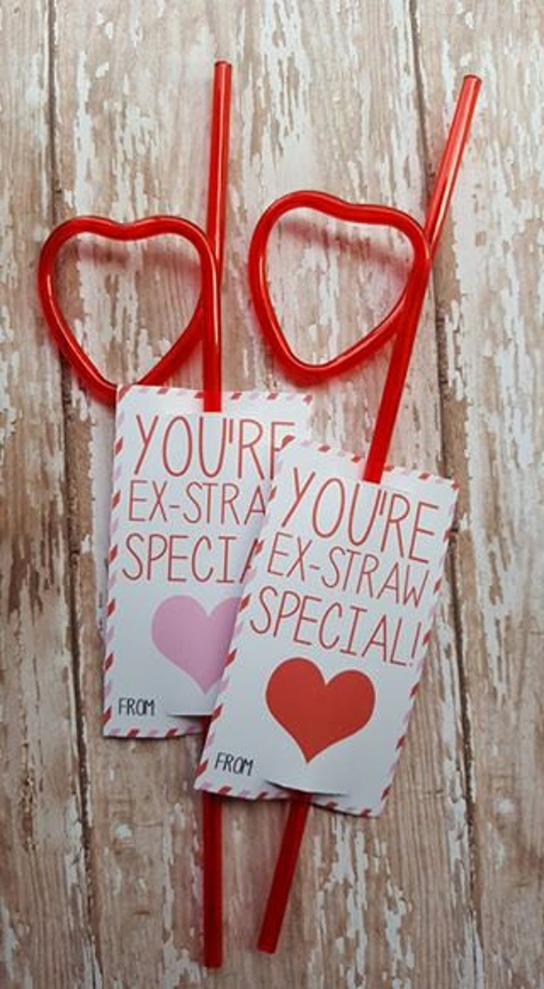 Digital Download: Straw Valentines, Class Valentines, Krazy Straw - Etsy